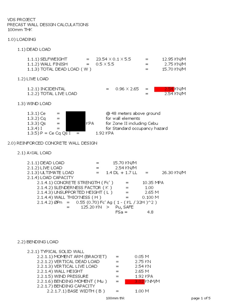 VDS Precast Wall Connector - Design | PDF | Economic Sectors | Applied ...