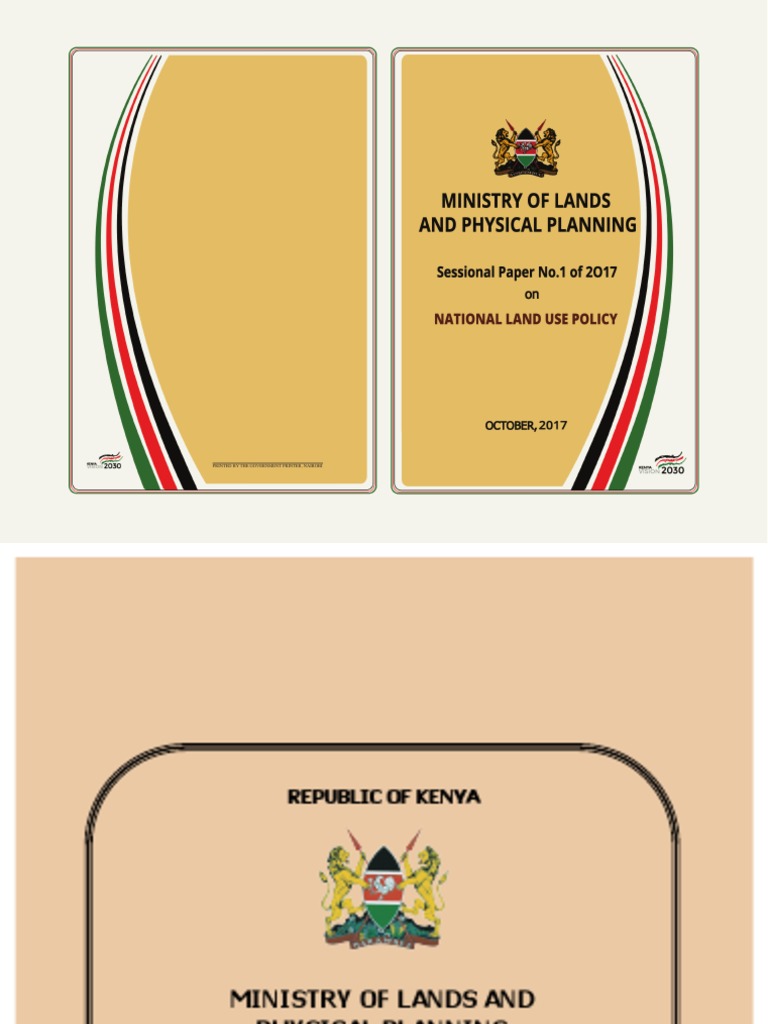 Sessional Paper No. 1 of 2017 On National Land Use Policy PDF | PDF ...