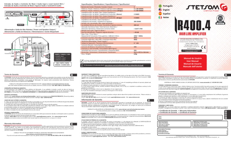R4 Manual Ir400.4 PDF | PDF | Som | Entretenimento (geral)