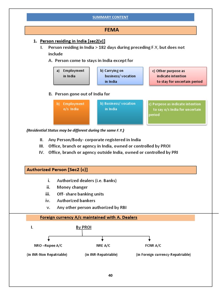 Fema | PDF | Foreign Exchange Market | Reserve Bank Of India