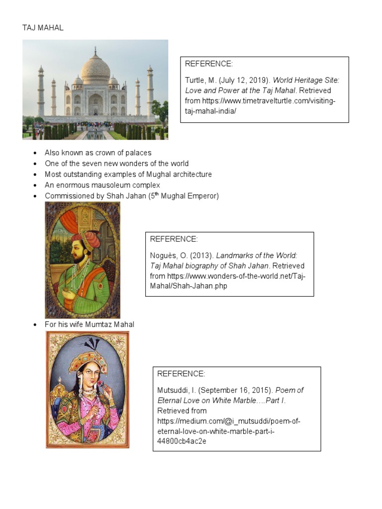 Taj Mahal | PDF | Religious Architecture | Art Media