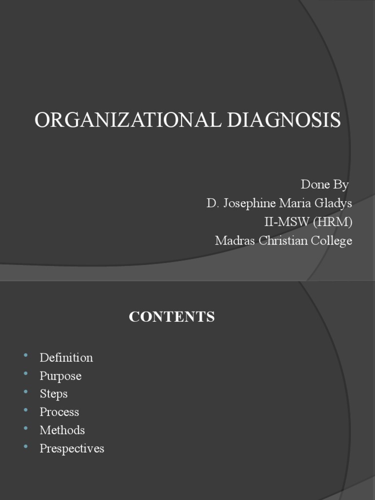 Understanding Organizational Diagnosis | PDF | Resource | Business
