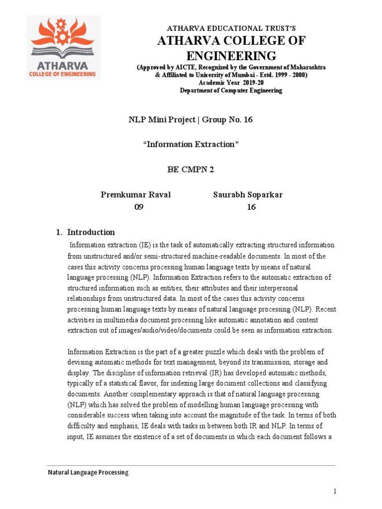 NLP MiniProject GroupNo 16 | PDF | Computer Science | Computing