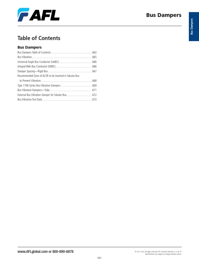AFL Substation Bus Dampers | PDF | Force | Mechanical Engineering