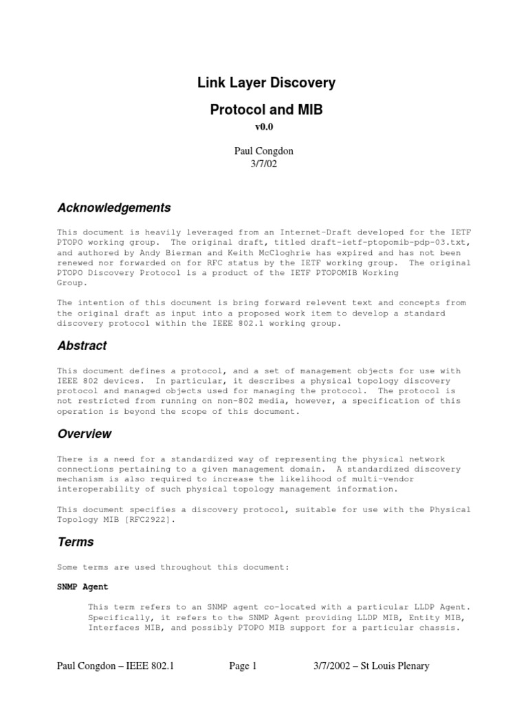 LLDP Protocol | PDF | Network Topology | Computer Network