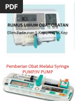 Rumus Pemberian Obat Farmabes Dengan Syring Pump | PDF
