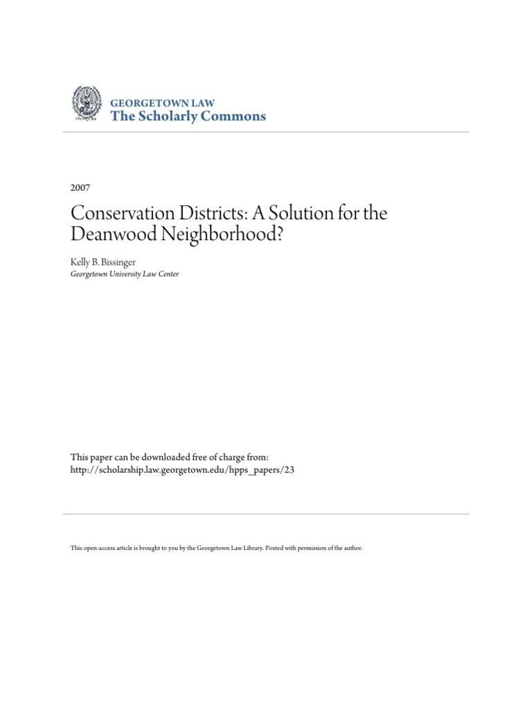 Conservation Districts for Deanwood Housing | PDF | Historic ...