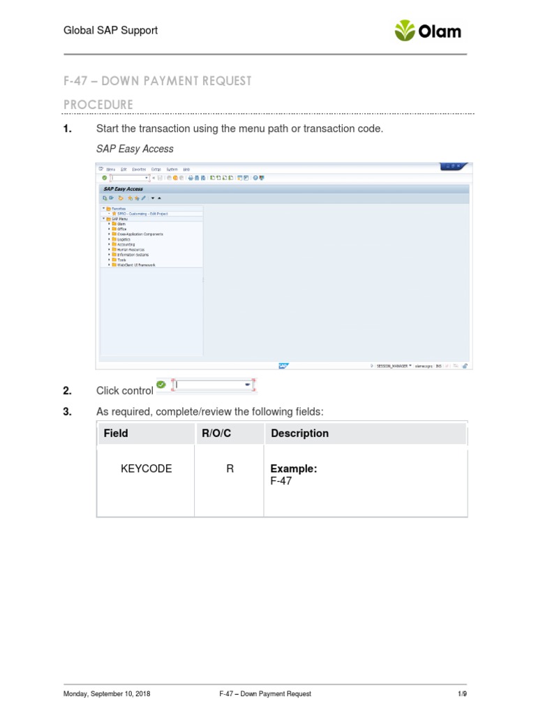 F-47 Down Payment Request | PDF | Computing | Business