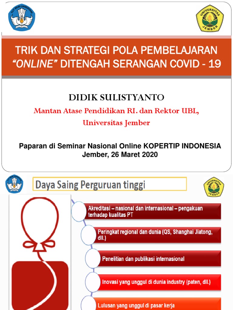 Strategi Pembelajaran Online di Era COVID-19 | PDF