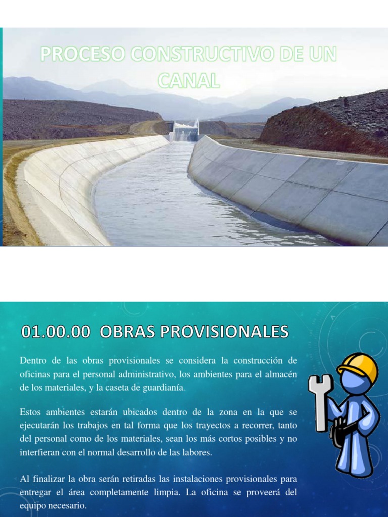 Microsoft PowerPoint - 275542582-Proceso-Constructivo-de-Un-Canal-Trapezoidal PDF | PDF ...