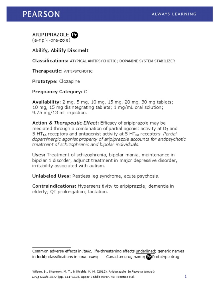 Atypical Antipsychotic Aripiprazole: Uses, Dosage, Administration ...
