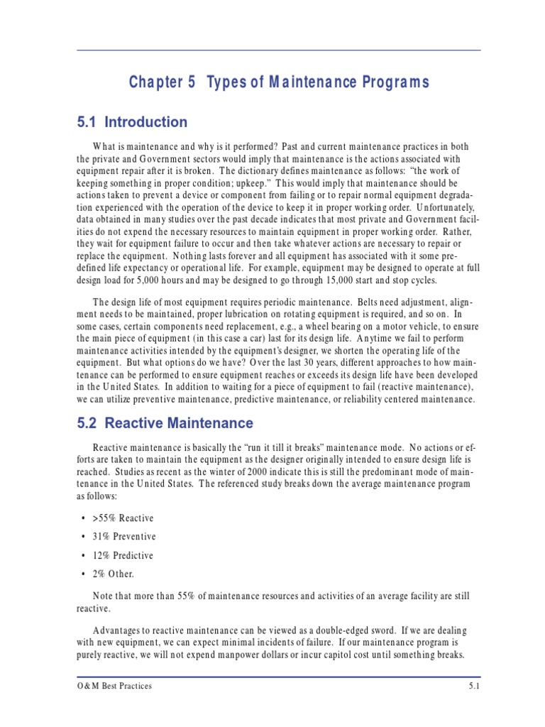 Types of maintenance.pdf | Reliability Engineering | Quality