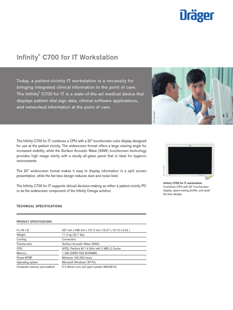 Infinity C700 For IT Workstation Pi 9051722 en GB PDF | PDF | Power ...