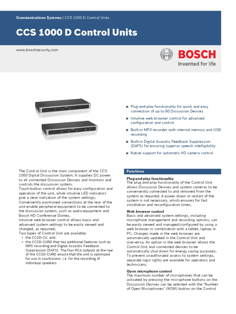 CCSD CUxx DS Data Sheet enUS 18014416516686475 PDF | PDF | Usb | Microphone