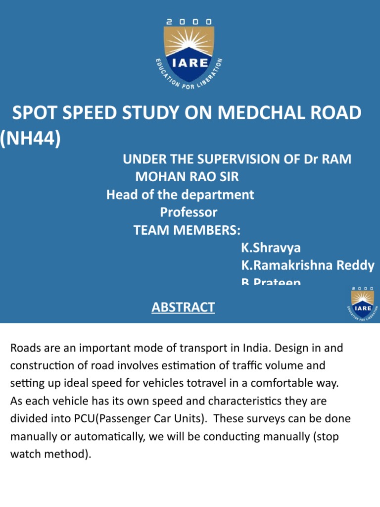 Spot Speed Study Batch 2 | PDF | Percentile | Traffic