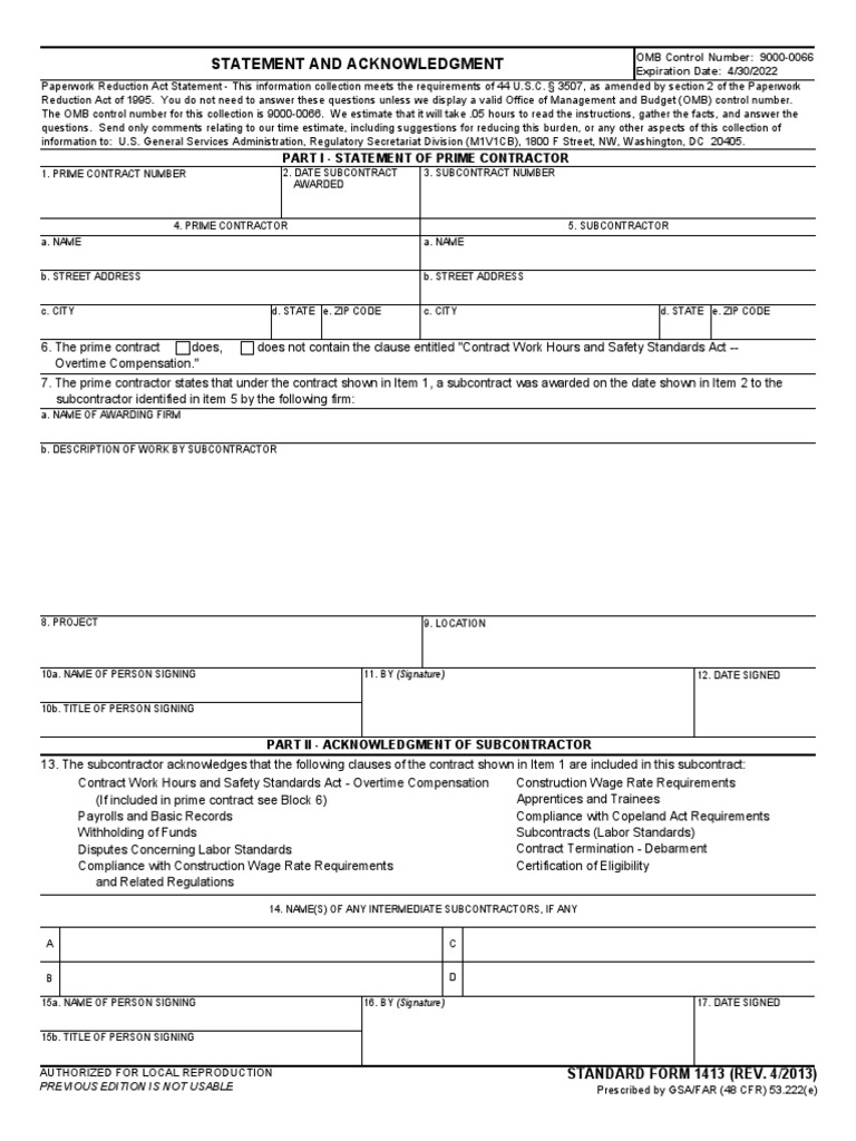 SF1413 13e | PDF | General Services Administration | Office Of ...