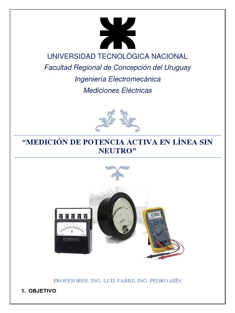 Medición de Potencia con Método Aron | PDF | Energia electrica | Fuerza
