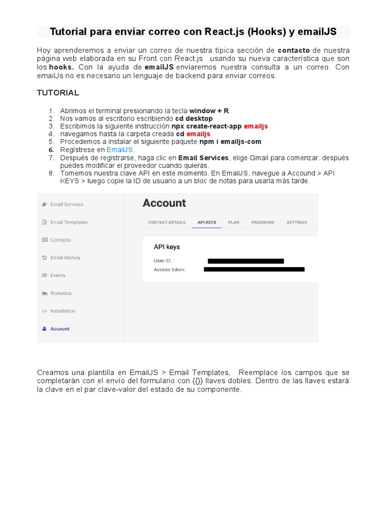 Enviar Correo Con React - Js | PDF | Ingeniería Informática | ciberespacio