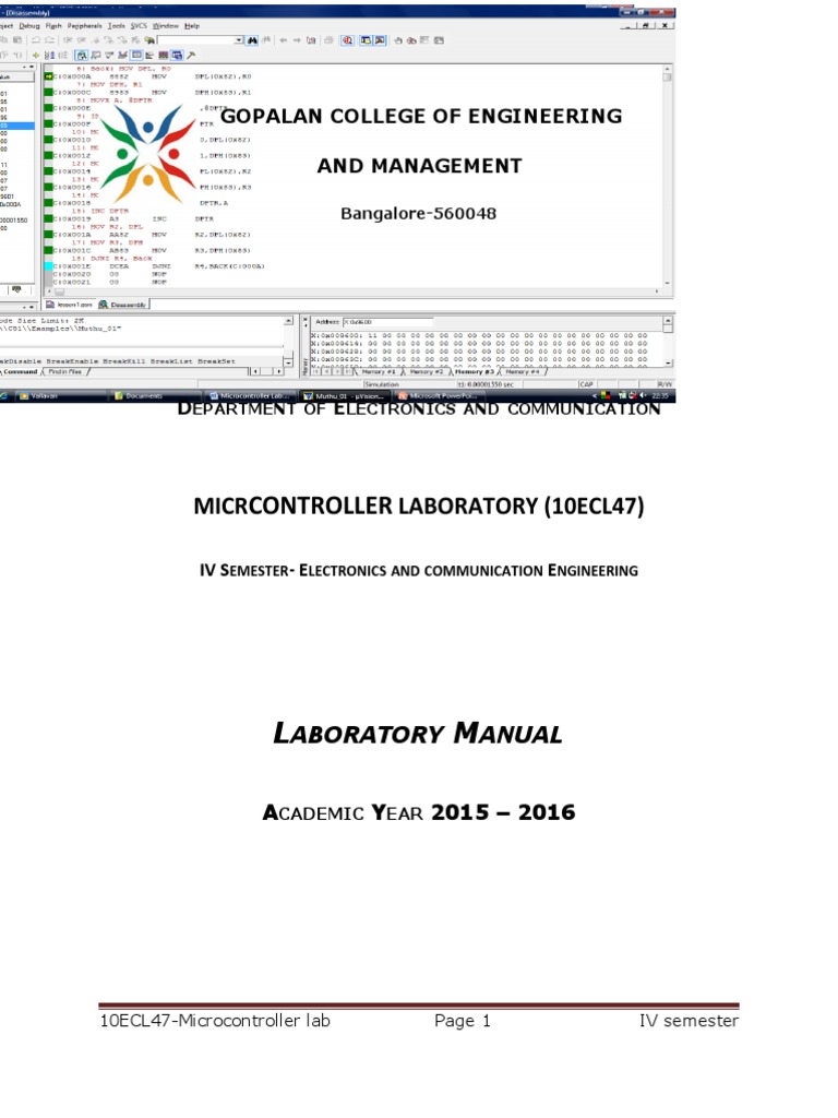 10ECL47 MICROCONTROLLER Lab Manual | PDF | Binary Coded Decimal ... 10ECL47 MICROCONTROLLER Lab Manual | PDF | Binary Coded Decimal ...