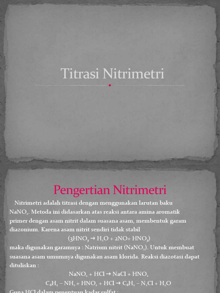Nitrimetri | PDF