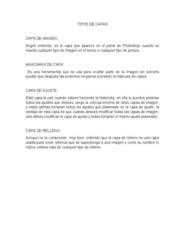 Tipos de Capas | PDF