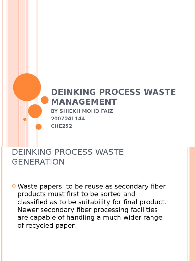 Deinking Process Waste Management | PDF | Paper | Procedural Knowledge