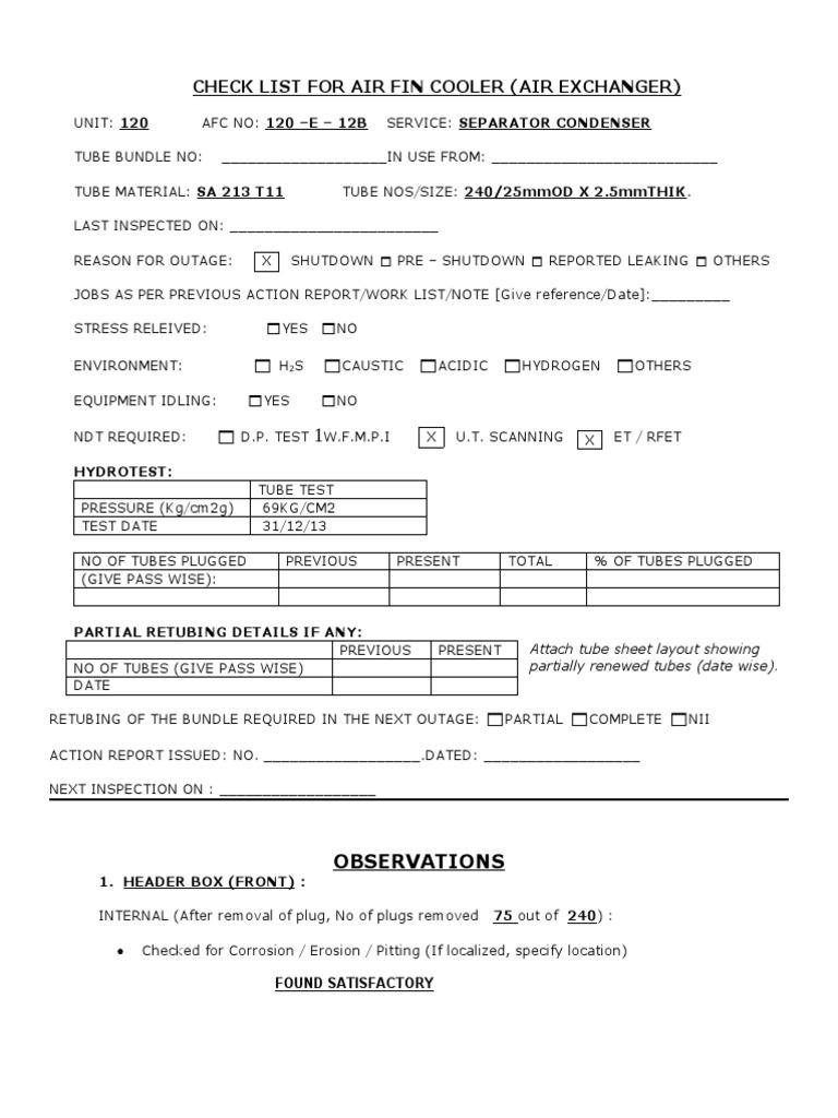 Check List For AFC | PDF | Materials | Manufactured Goods