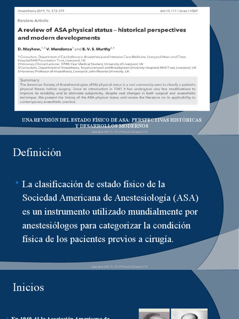 Clasificacion Asa | Descargar gratis PDF | Enfermedades y trastornos ...