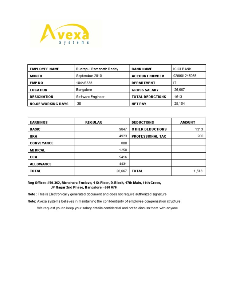 September Payslip | PDF