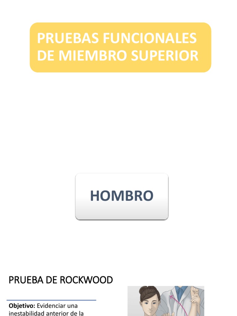 Pruebas Funcionales Hombro | PDF | Hombro | Codo