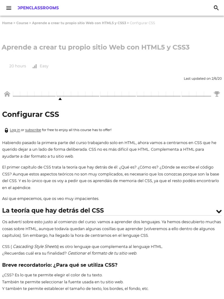 6 - CSS - Configurar CSS - en Sitio Web Con HTML5 y CSS3 PDF | PDF | Hojas de estilo en cascada ...