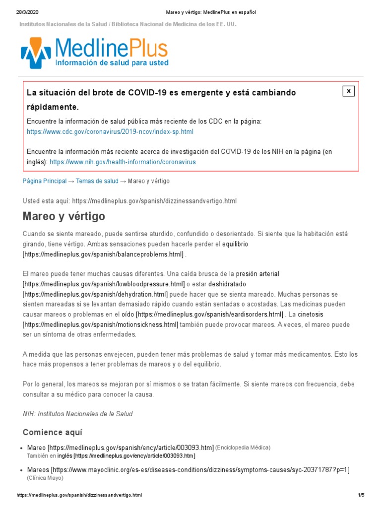 Causas, síntomas y tratamientos del mareo y el vértigo: una guía ...