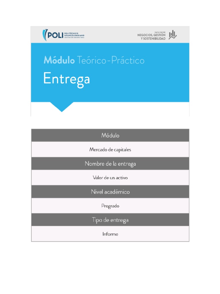 Entregable 4 PDF | PDF | Bolsa | Compartir (Finanzas)