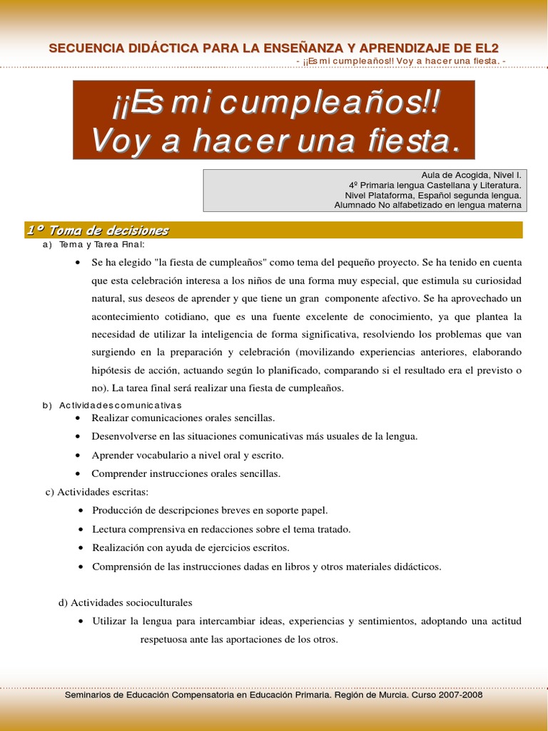 Es - Mi - Cumple - Voy - A - Hacer - Una - Fiesta PDF | PDF ...