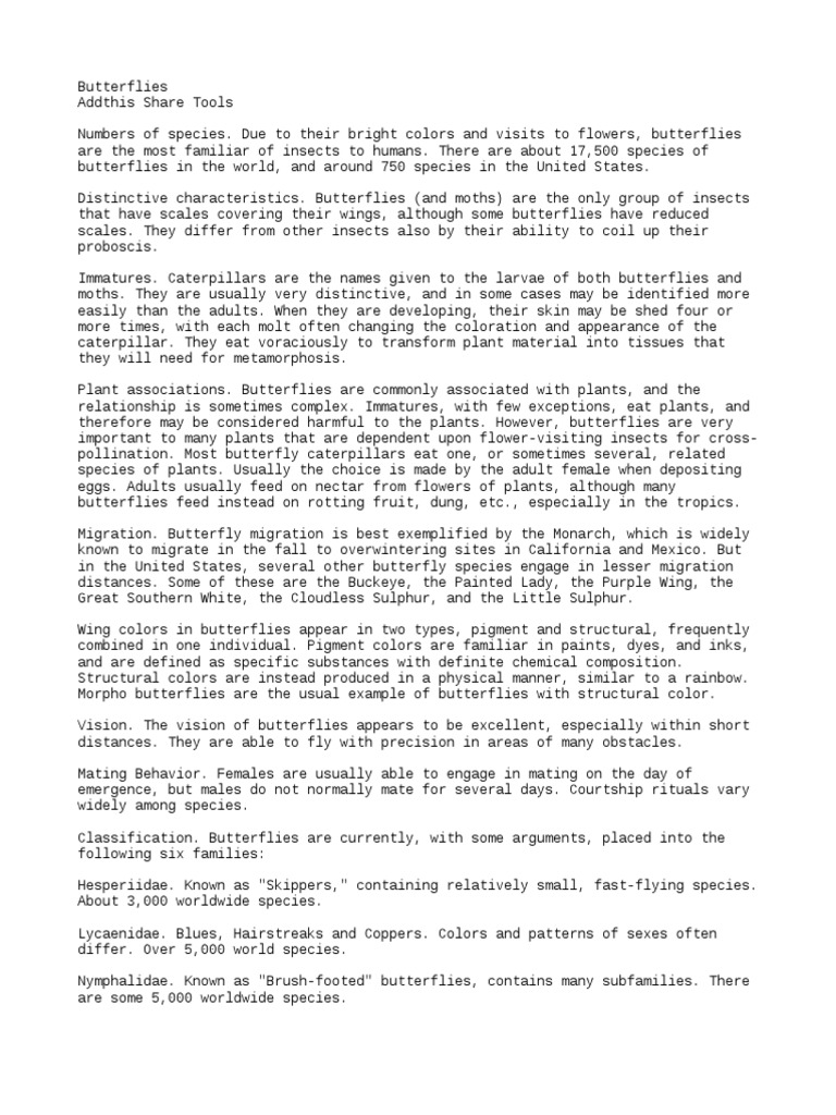 Butterflies | PDF | Butterfly | Insects