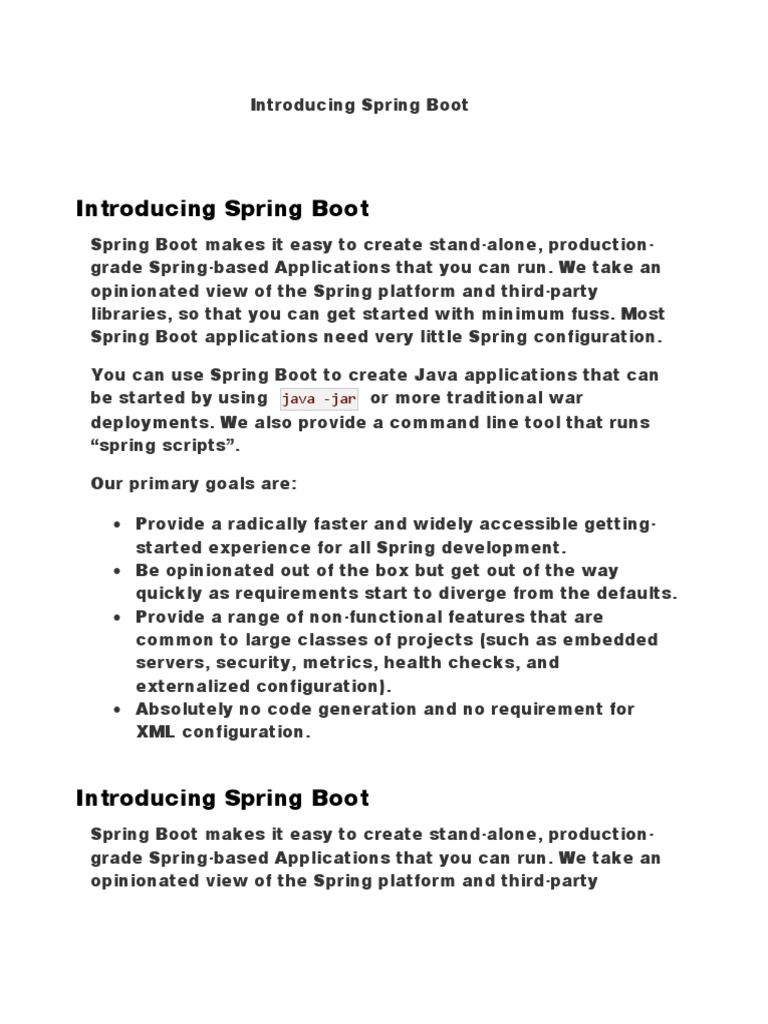 Introducing Spring Boot | PDF | Java (Programming Language) | Command Line Interface