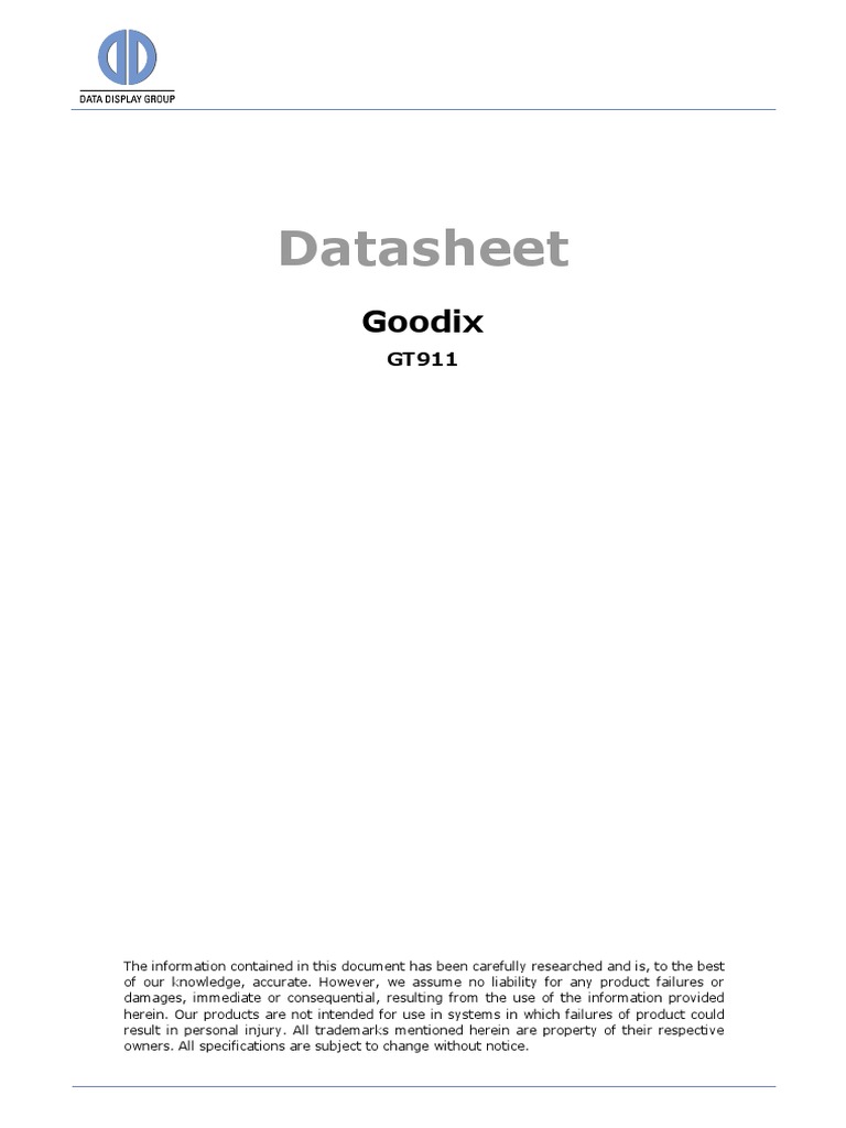 GT911 Datasheet PDF | PDF | Transmission Control Protocol ...