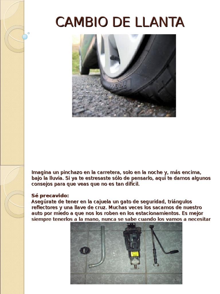 Como Cambiar Una Llanta | PDF | Neumático | Vehículos