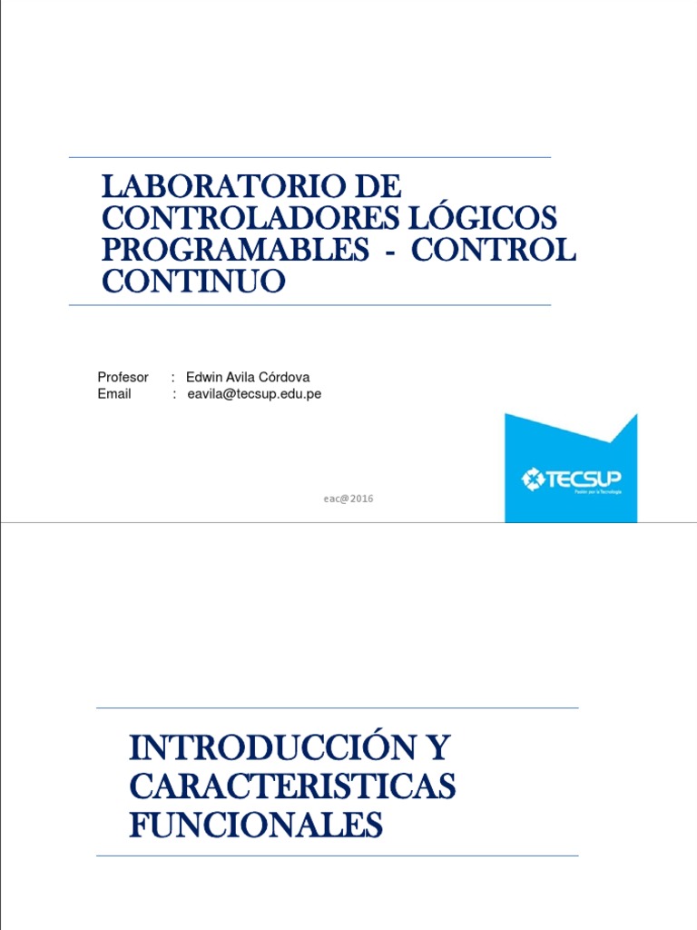 Introducción a Controladores Lógicos Programables | PDF | Controlador ...