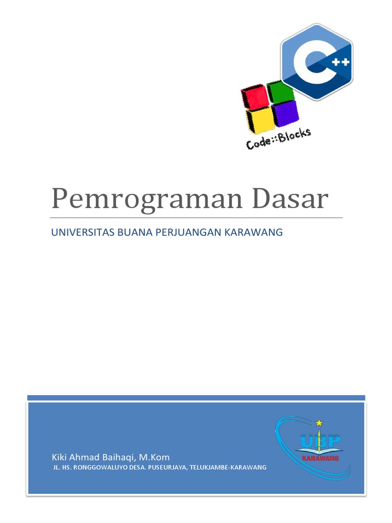 Modul Pemrograman Dasar PDF | PDF