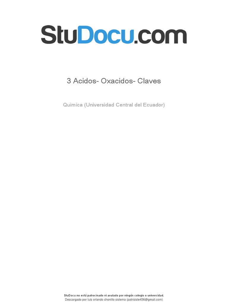 Ácidos anfóteros claves | PDF | Elementos químicos | Ciencias fisicas