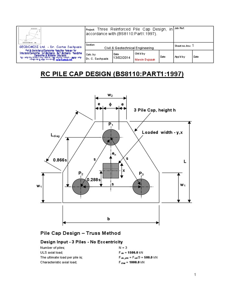 3 RC Piles Cap Design With Eccentricity Example - Costas - 13 02 2014 ...