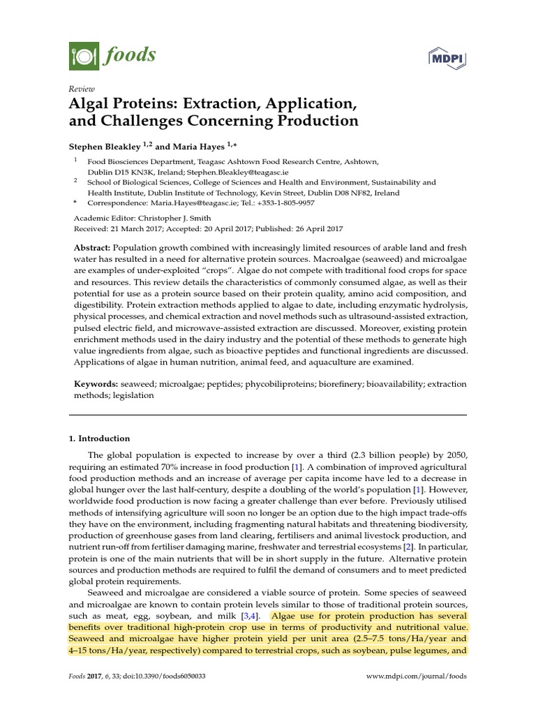 Paper On Algae | PDF | Algae | Membrane Technology