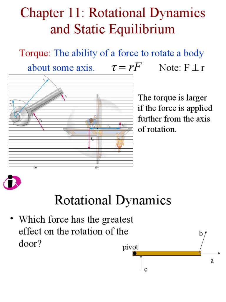 The Ability of A Force To Rotate A Body About Some Axis.: Torque | Download Free PDF | Rotation ...