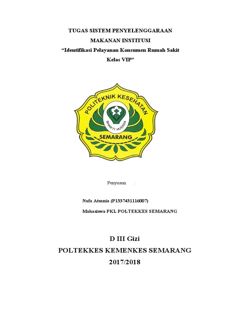 Perencanaan Menu Rumah Sakit (REVISI) | PDF