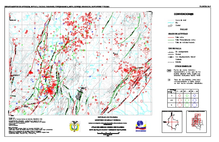Mapa Fallas Activas y Sismicidad PDF | PDF
