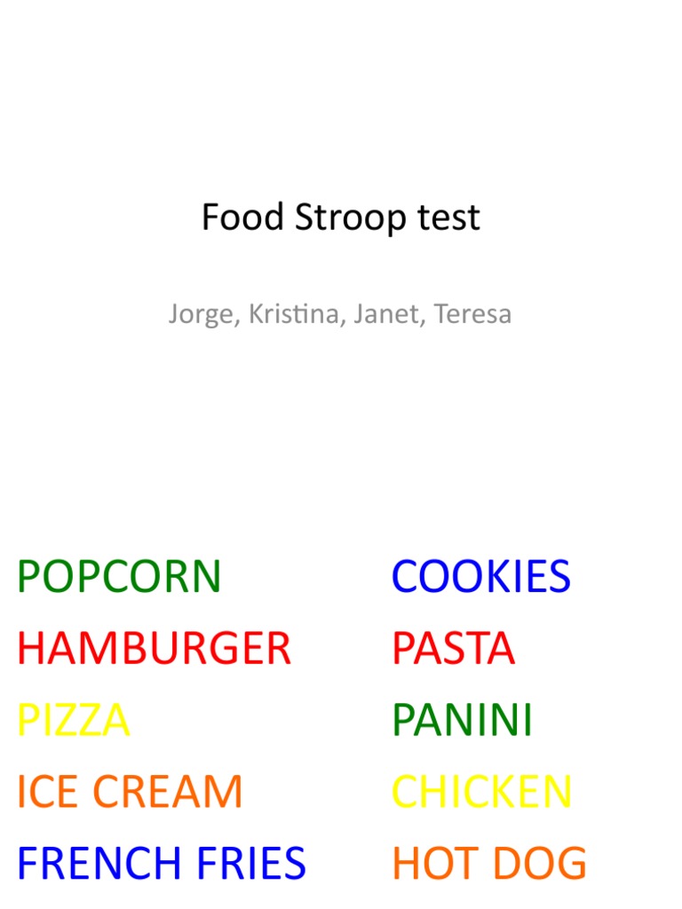 Stroop Test | PDF