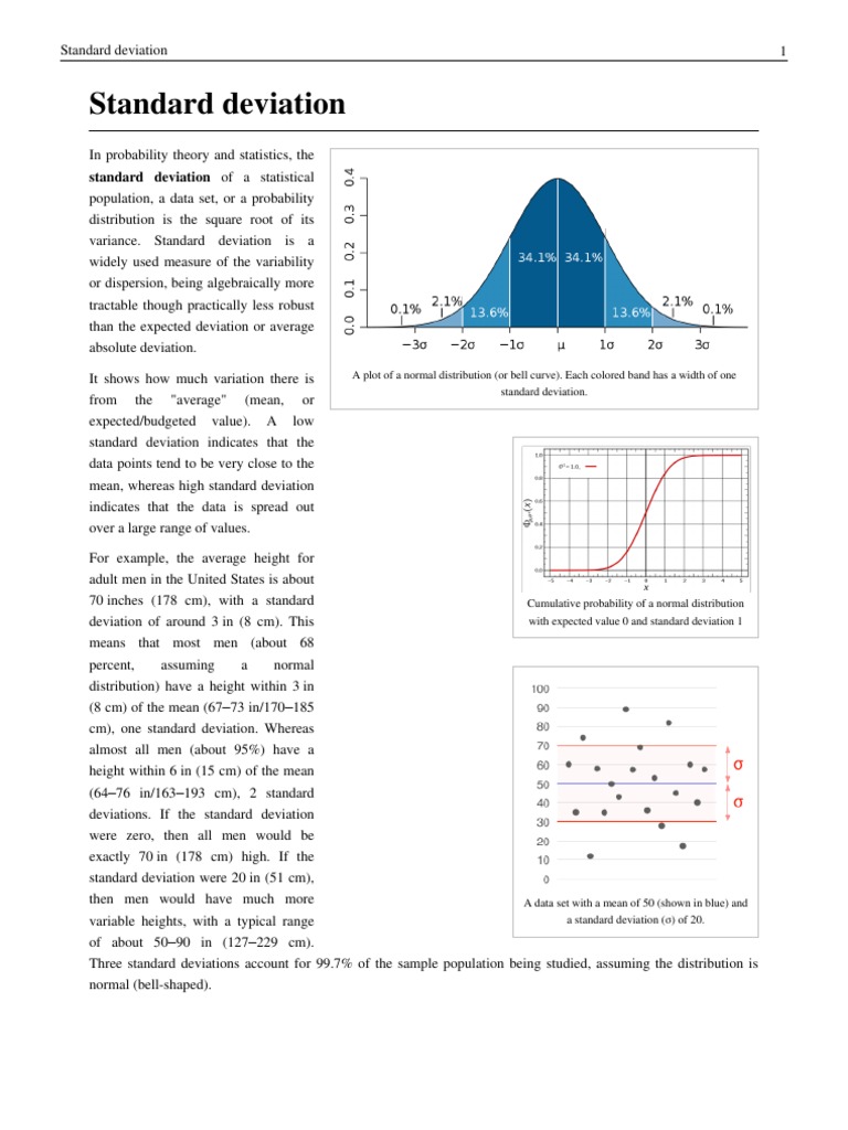 Standerd Diviation | PDF | Standard Deviation | Normal Distribution
