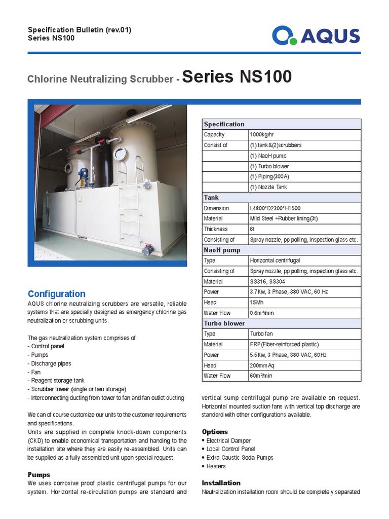 Neutralization Scrubbers - EN PDF | PDF | Sodium Hydroxide | Pump