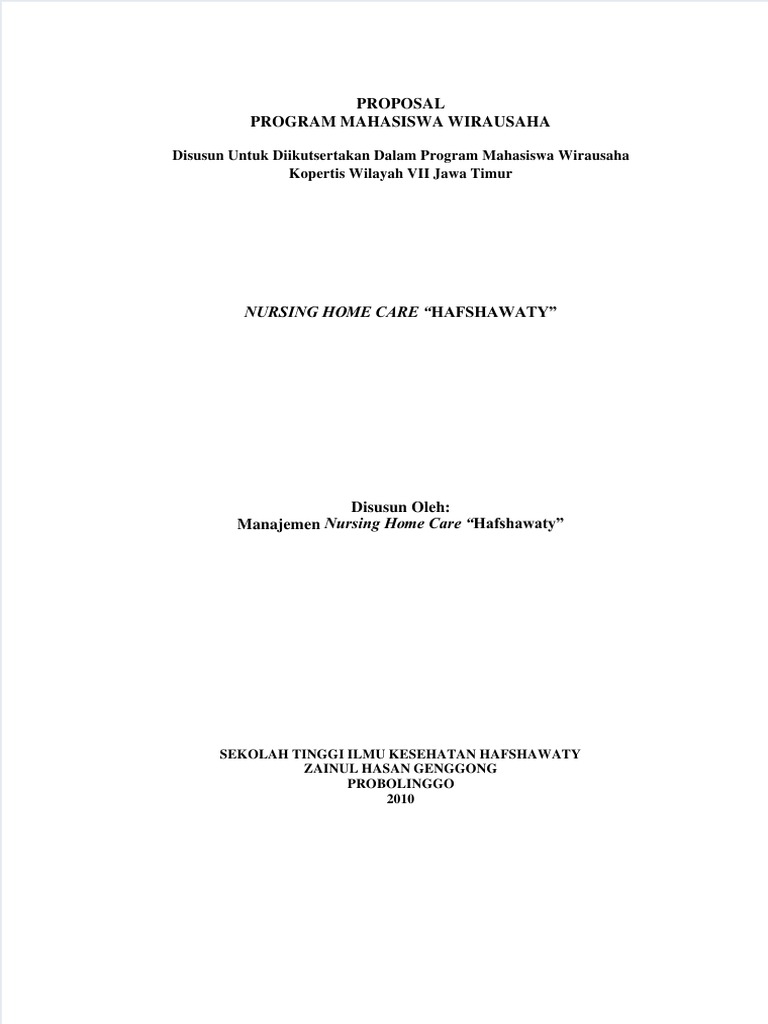 Proposal Home Care | PDF